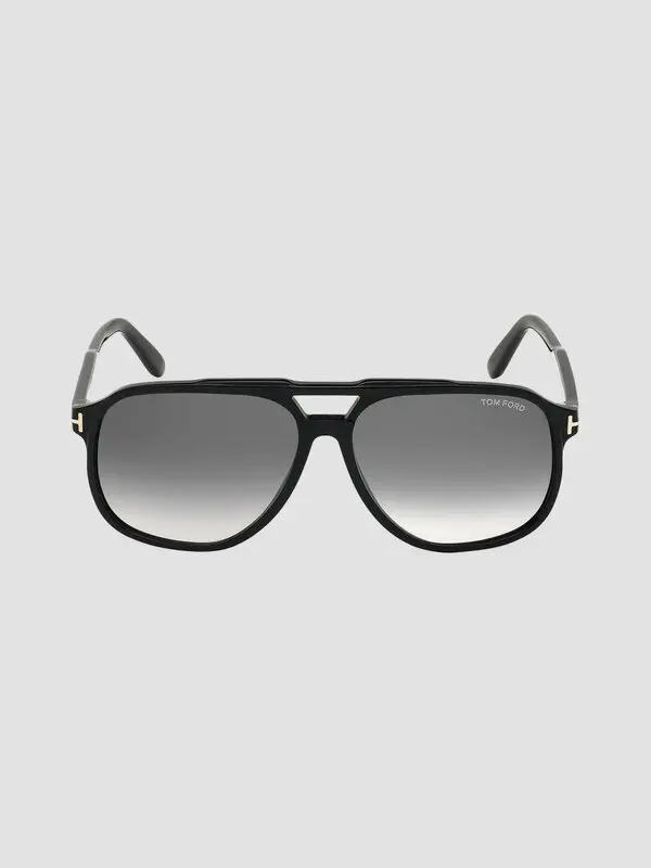 TOM FORD Raoul 62mm Aviator Sunglasses - Black