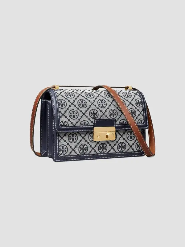 Tory Burch T Monogram Leather Shoulder Bag