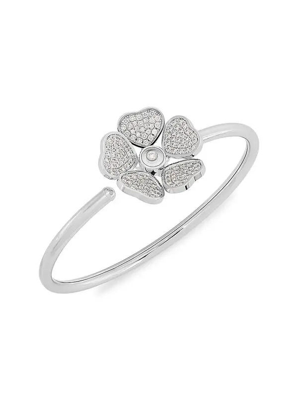 Chopard Happy Hearts Flowers 18k & Diamond Bangle