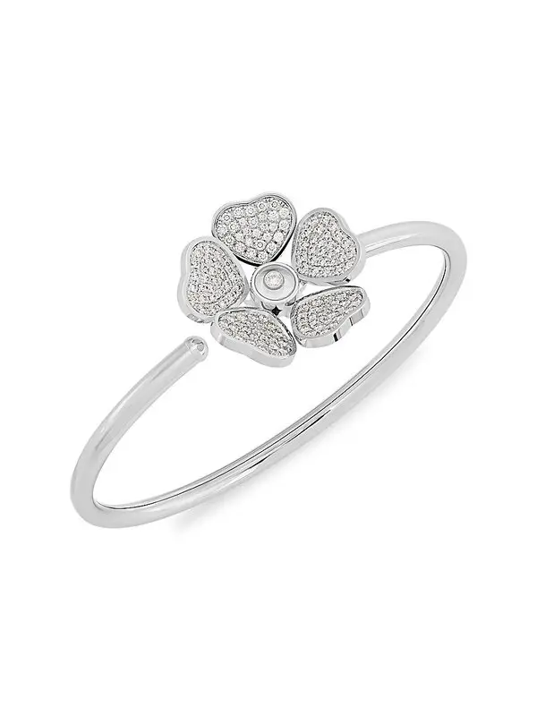 Chopard Happy Hearts Flowers 18k & Diamond Bangle