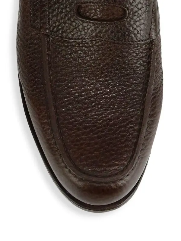 John Lobb Lopez Grain Leather Loafers