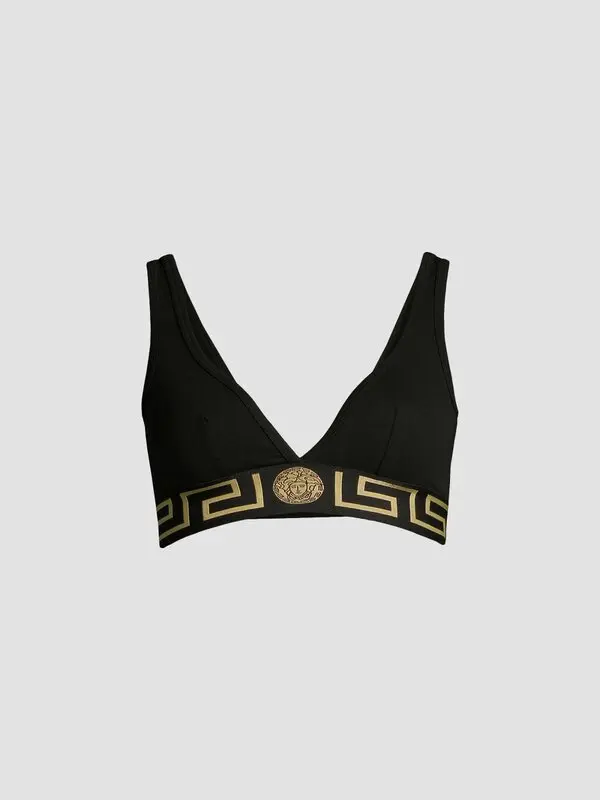 Versace Greca Border Bralette - Black