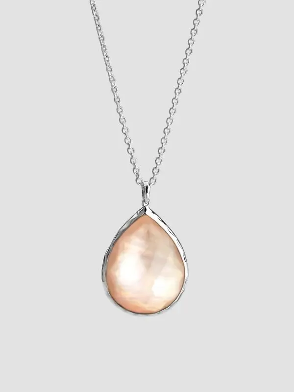 Ippolita Rock Candy Sterling & Brown Shell Doublet Teardrop Pendant Necklace