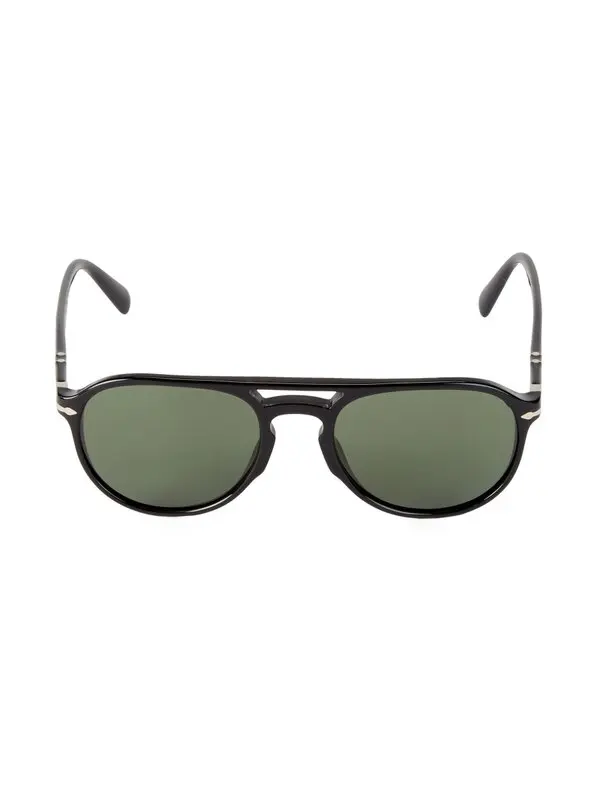 Persol 52mm Aviator Sunglasses - Black