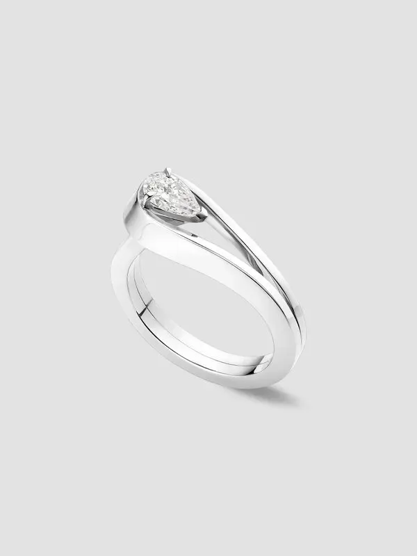 REPOSSI Serti Inversé 18k & Diamond Ring - White Gold