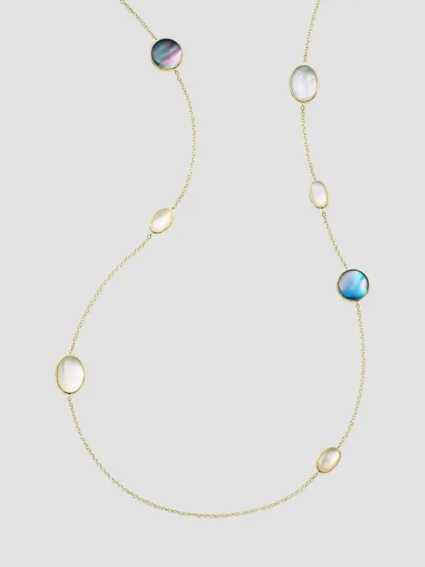 Ippolita 18k Rock Candy 18k Yellow Rock Crystal & Mother-of-pearl Long Chain Necklace - Gold