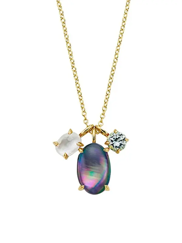 Ippolita Rock Candy 18k Yellow & 3 Mixed-stone Charm Necklace