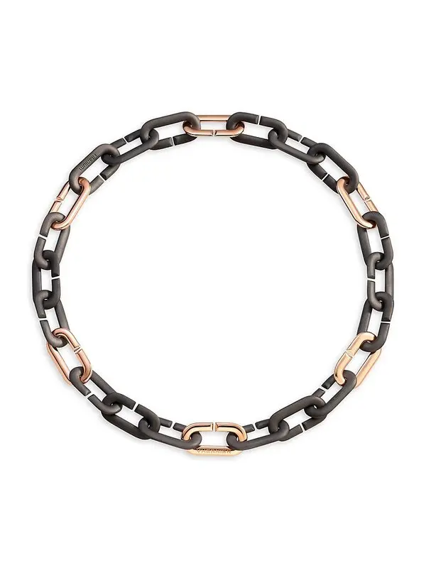Vhernier Mon Jeu 18k & Titanium Chain Necklace