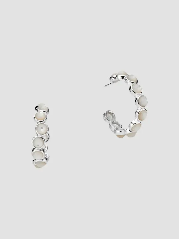 Ippolita Lollipop Sterling & Mother-of-pearl All-stone Mini Hoop Earrings - Silver