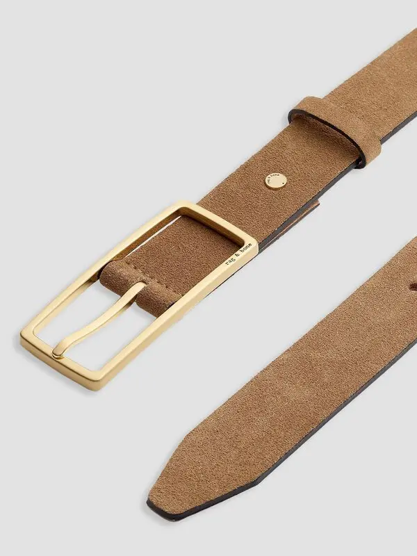 Rag & Bone Rebound Suede Belt - Camel