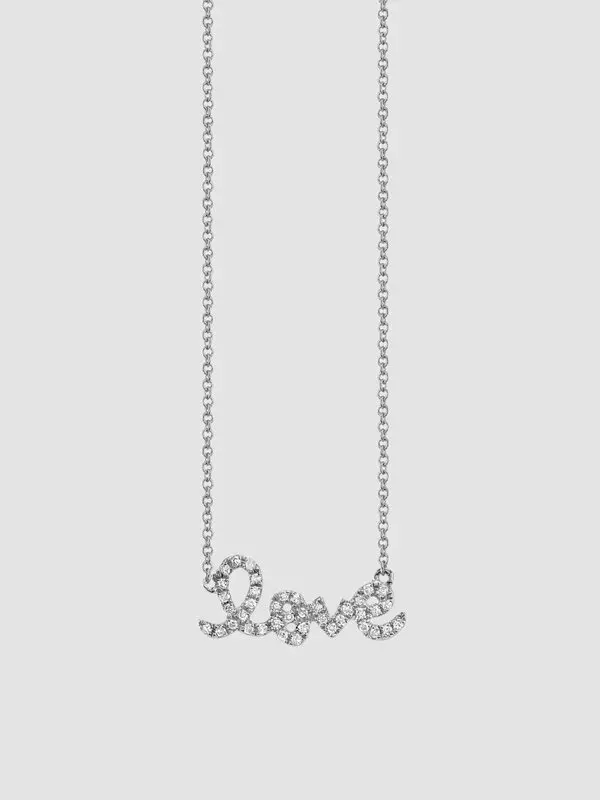SYDNEY EVAN Love Diamond & 14k Pendant Necklace - White Gold