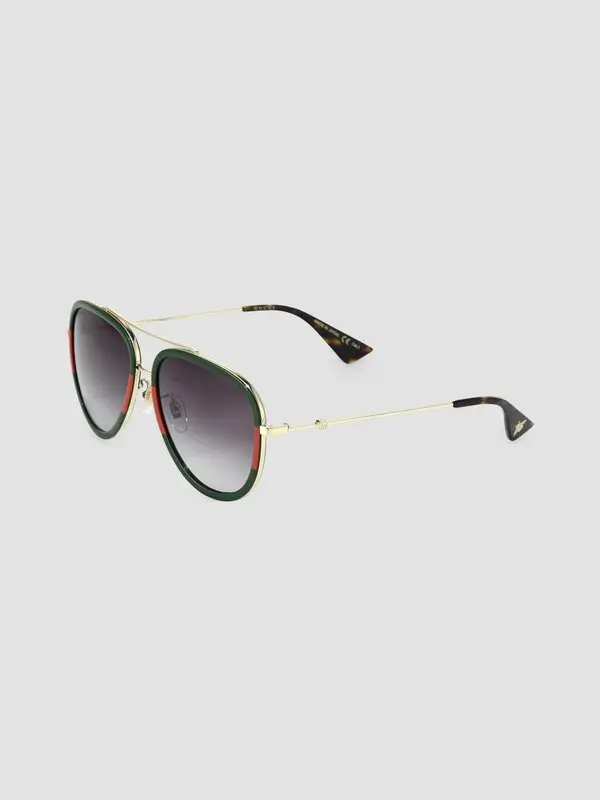 Gucci 57mm Aviator Sunglasses