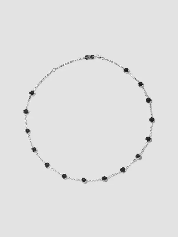 Ippolita Lollipop Sterling & Mother-of-pearl Station Collar Necklace - Black