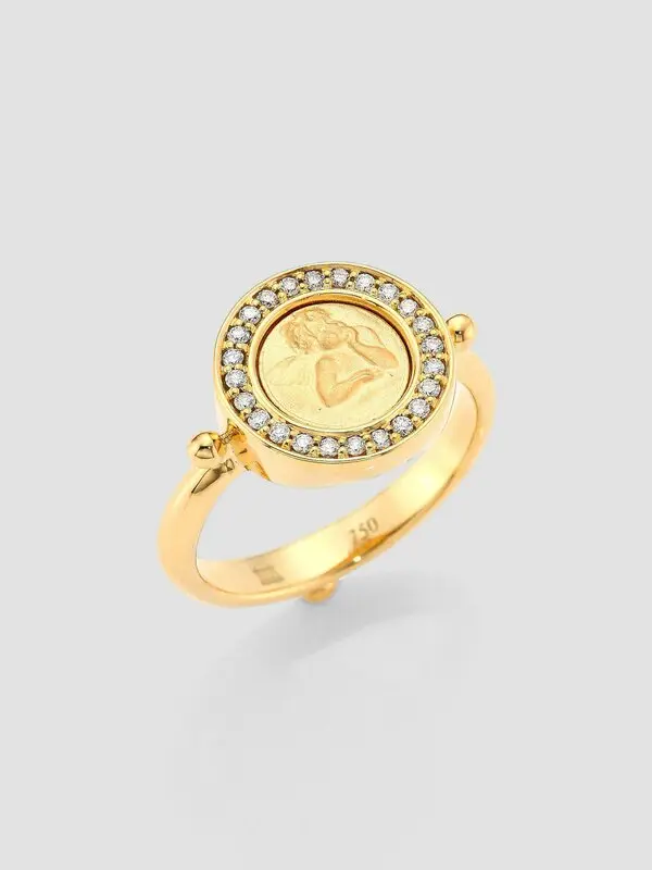 Temple St. Clair Florence86 Angel Diamond & 18k Yellow Ring - Gold