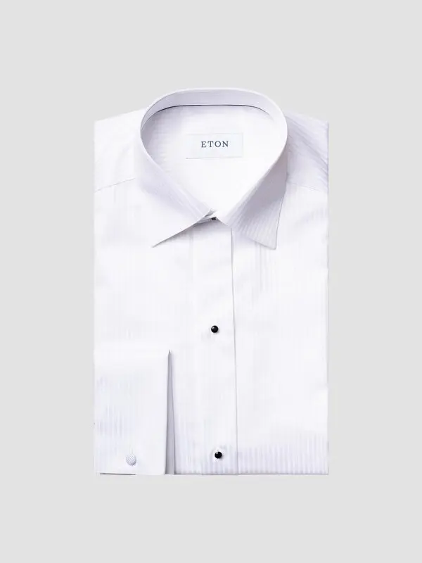 Eton Contemporary-fit Satin Stripe Dress Shirt