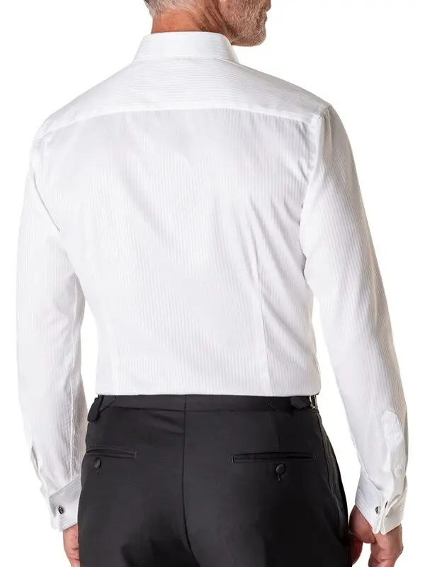 Eton Contemporary-fit Satin Stripe Dress Shirt