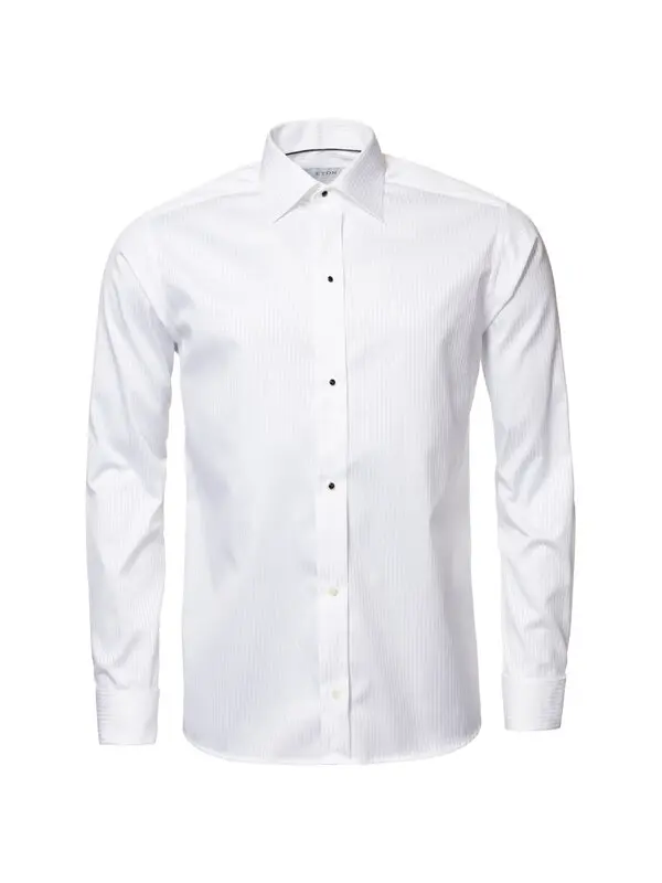 Eton Contemporary-fit Satin Stripe Dress Shirt