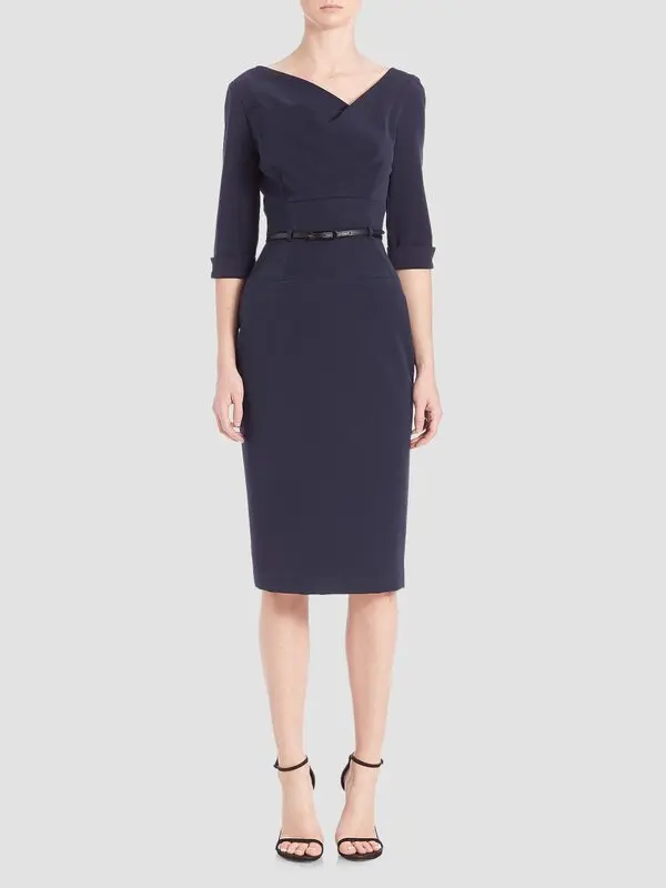 Black Halo Jackie O Three-quarter Sleeve Dress - Eclipse