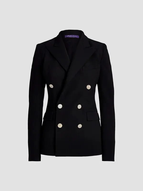 Ralph Lauren Iconic Style Camden Double-breasted Blazer - Black