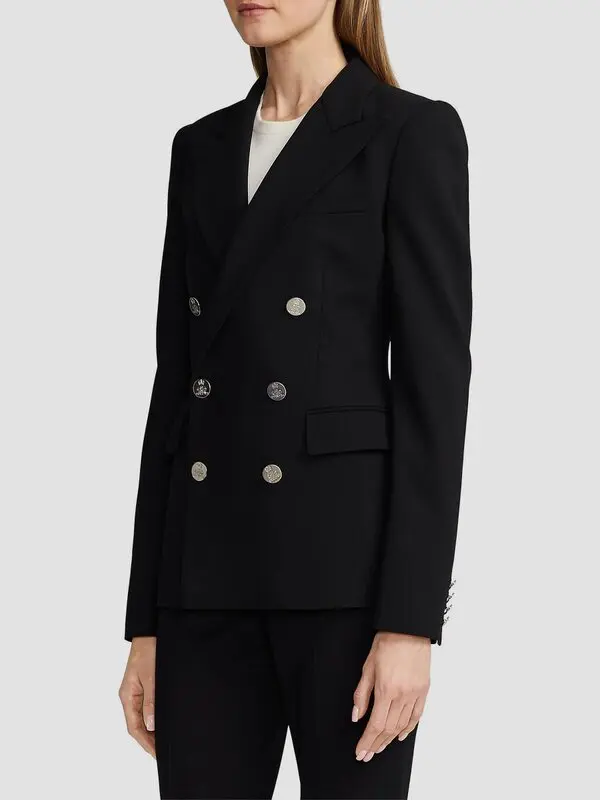 Ralph Lauren Iconic Style Camden Double-breasted Blazer - Black