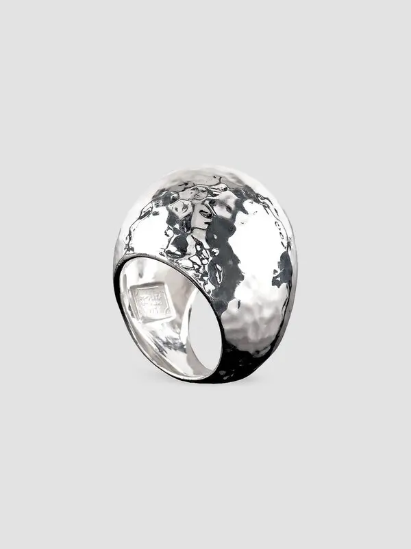 Ippolita Classico Statet Sterling Hammered Dome Ring