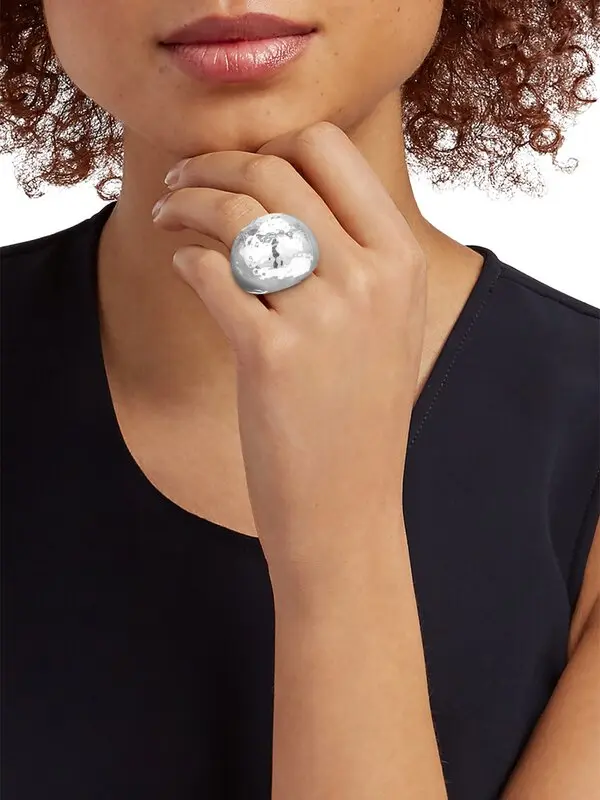 Ippolita Classico Statet Sterling Hammered Dome Ring