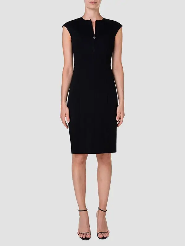Akris Essentials Jersey Cap-sleeve Sheath