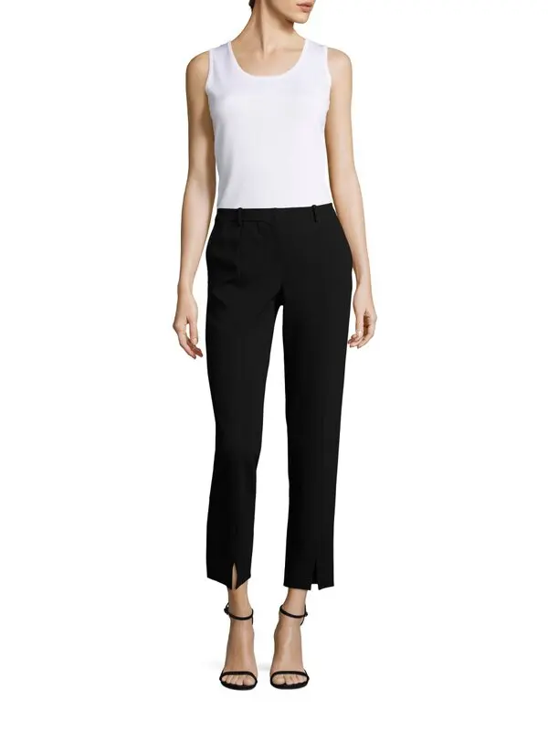 St. John Jennifer Pleated Straight-leg Pants