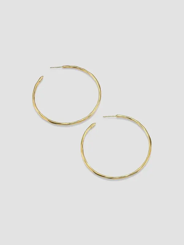 Ippolita Classico 18k Yellow Faceted Hoop Earrings