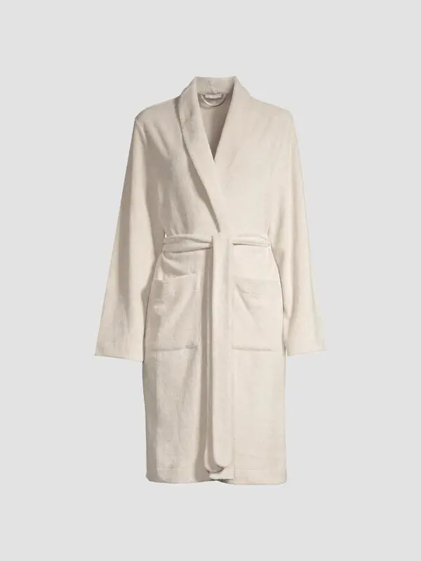 Hanro Plush Wrap Robe - Moonlight
