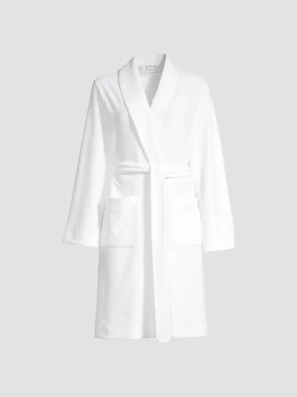 Hanro Plush Wrap Robe - White