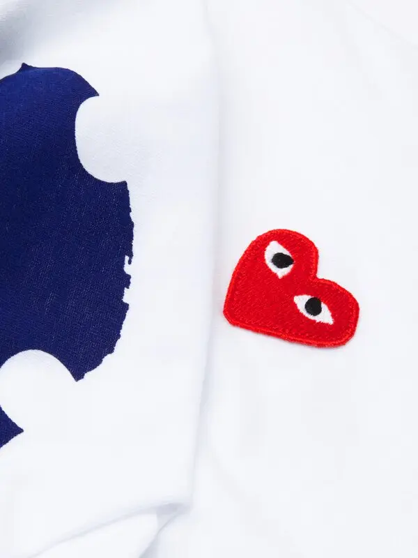 Play Comme Des Garcon Half Polka Dot Graphic Tee