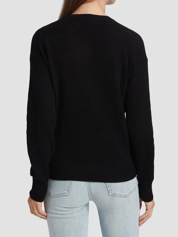 Theory Easy V-neck Cashmere Sweater - Black