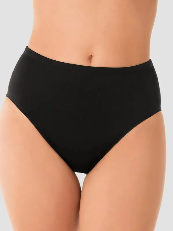 Miraclesuit Solid Basic High-waist Bikini Bottom - Black