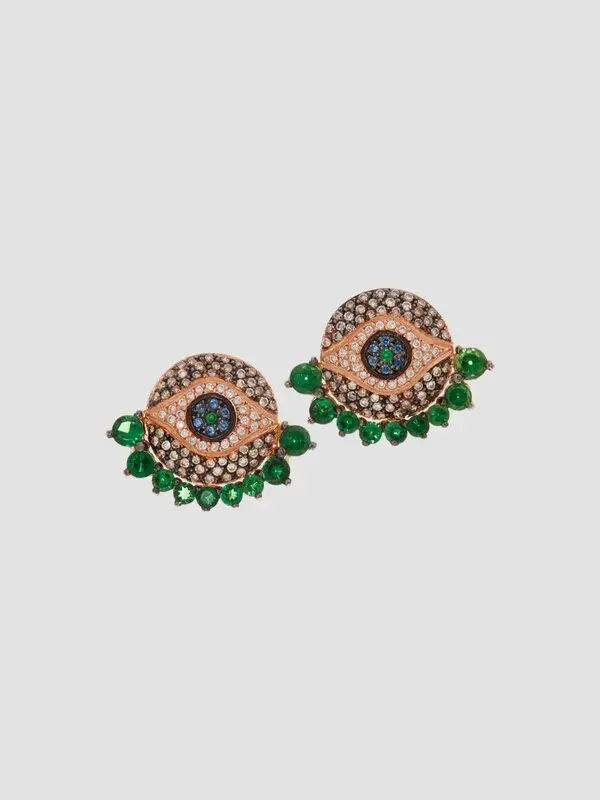 Ileana Makri Evil Eye 18k & Multi-stone Dawn Stud Earrings