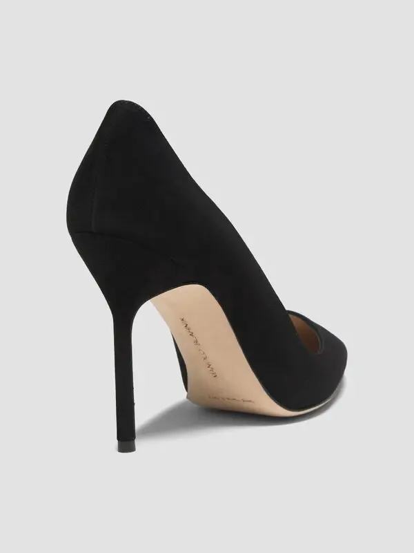 Manolo Blahnik Bb 105mm Suede Pumps - Black