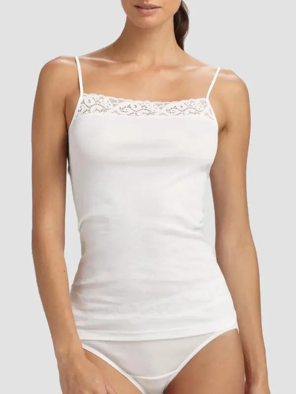 Hanro Mots Spaghetti Camisole - White