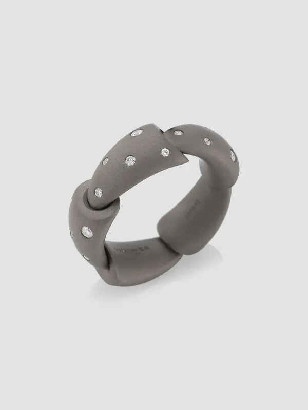 Vhernier Calla & Diamond Ring - Titanium