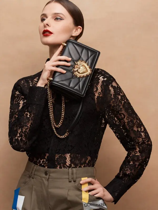 Dolce & Gabbana Devotion Quilted Leather Shoulder Bag