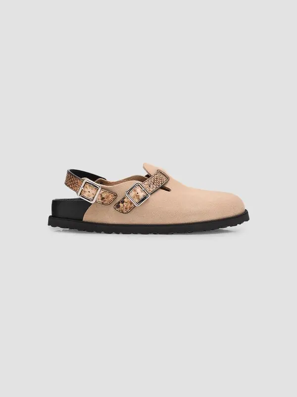BIRKENSTOCK Boston Exquisite Buckle Leather Clogs - Snake