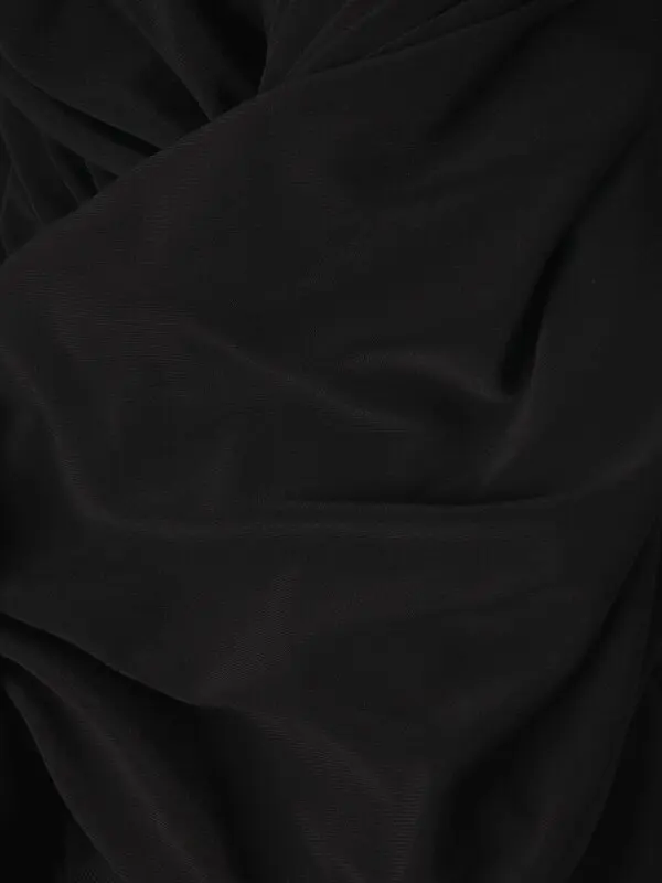 Norma Kamali Diana Ruched Bracelet-length Sleeve Gown - Black