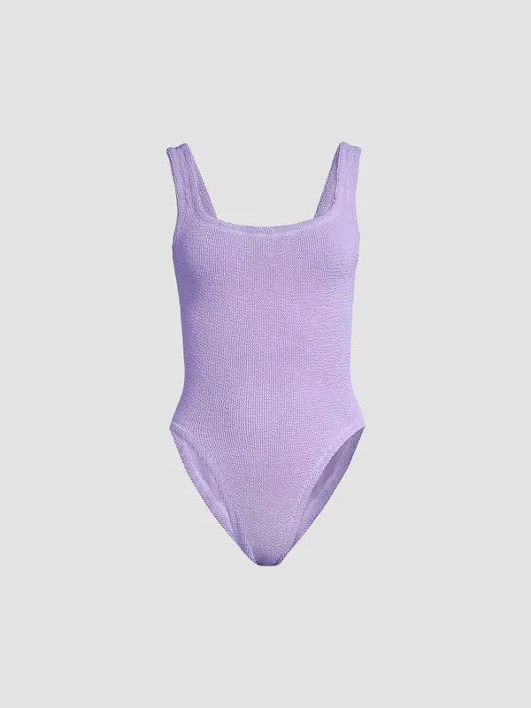 Hunza G Crinkle One-piece Swimsuit - Lilac