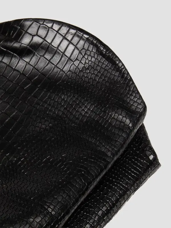 Schutz Maryana 90mm Croc-embossed Leather Stiletto Boots - Black