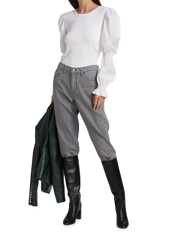 Veronica Beard Blake Classic Straight High-rise Jeans