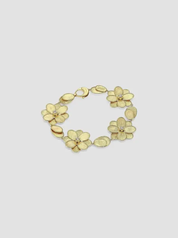 Marco Bicego Petali 18k & 0.32 Tcw Diamond Flower Bracelet - Gold