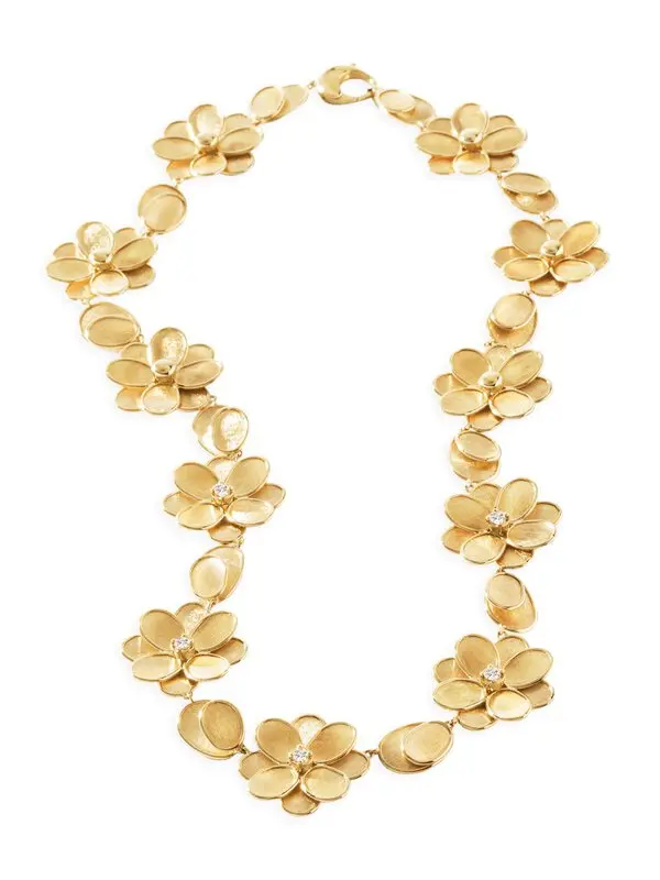 Marco Bicego Petali 18k & Diamond Flower Collar Necklace - One-color