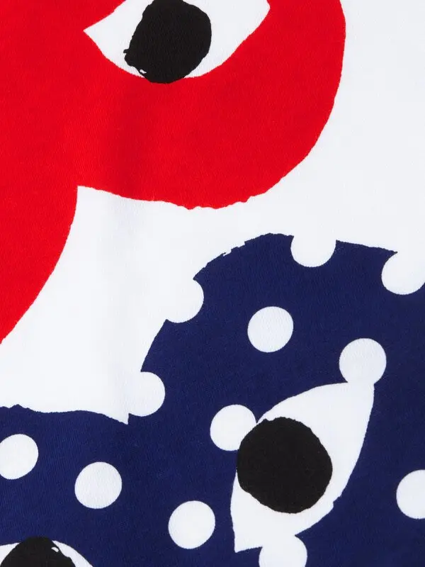 Play Comme Des Garcon Polka Dot Heart Graphic Tee