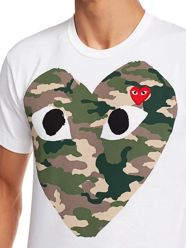 Play Comme Des Garcon Camo Heart Tee