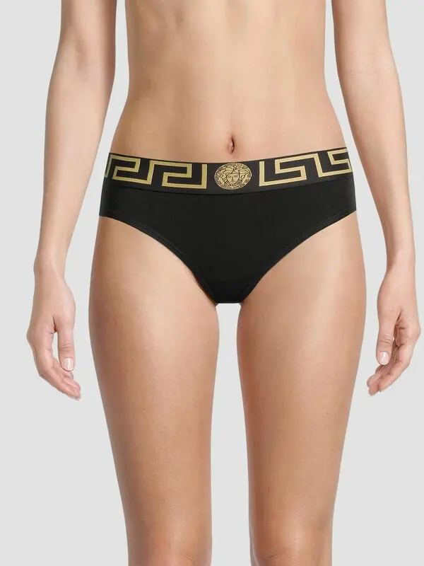 Versace Greek Key Bikini-cut Panty