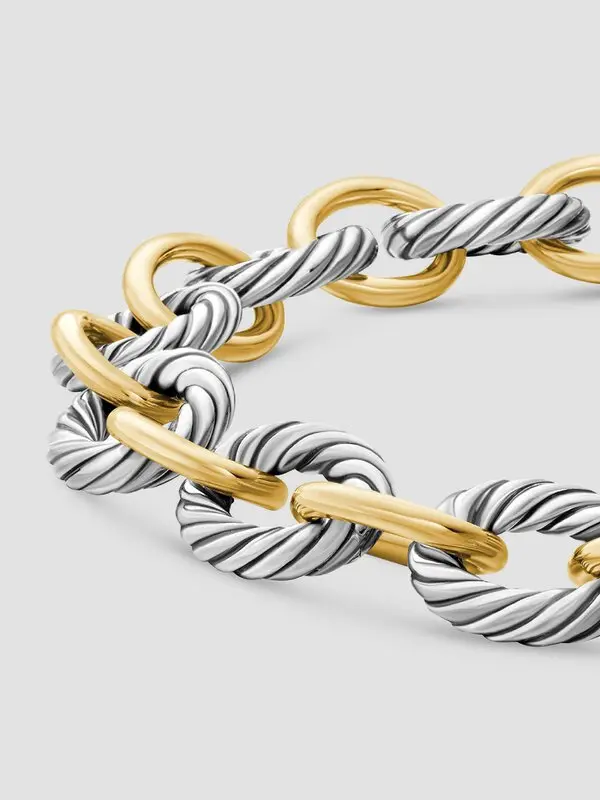 David Yurman Oval Link Chain Bracelet In Sterling